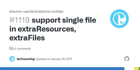 Support Single File In Extraresources Extrafiles Issue Electron Userland Electron