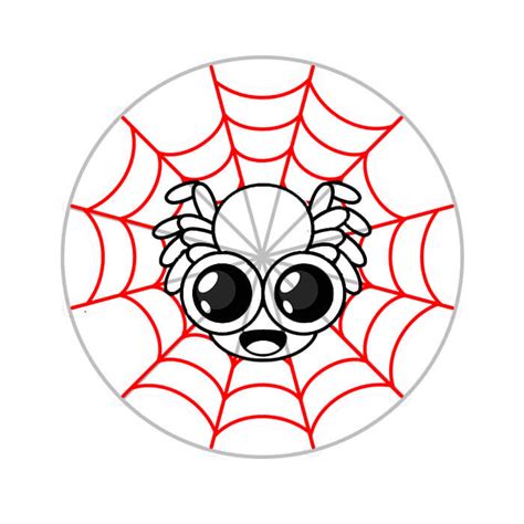 How To Draw Cute Spider Web Drawing Easy Animal Drawings