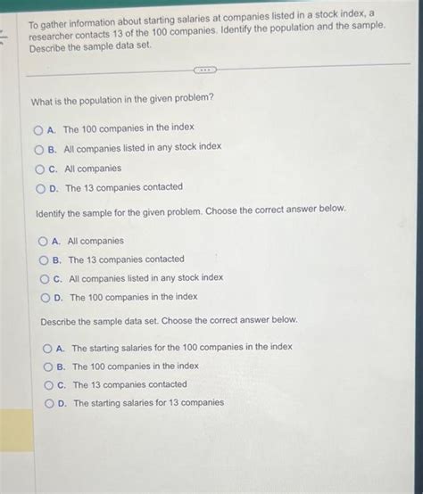 Solved To Gather Information About Starting Salaries At Chegg
