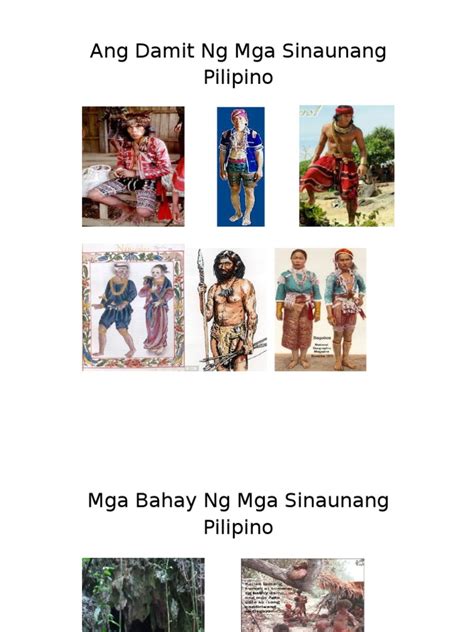 Ang Damit Ng Mga Sinaunang Pilipino Pdf