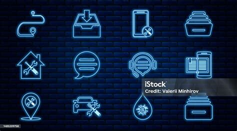 문서 스마트폰 및 책 모바일 서비스 말풍선 채팅 집 경로 위치 헤드폰 음성 및 받은 편지함 아이콘 다운로드로 라인 서랍을 설정합니다 벡터 기포에 대한 스톡 벡터 아트 및