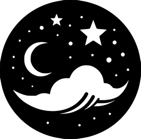 Premium Vector Celestial Black And White Vector Illustration
