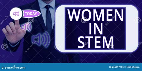 Inspiration Showing Sign Women In Stem Business Approach Science Technology Engineering