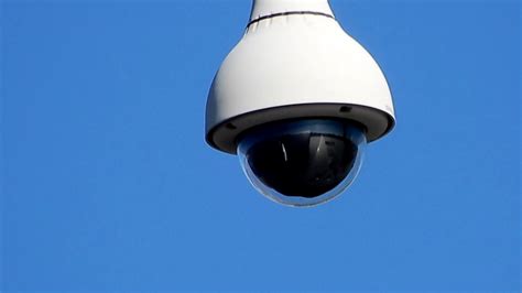 A Security Camera Scans Bobbing Up Down In Stock Footage Sbv 347744682