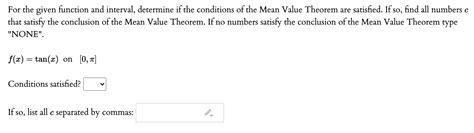 Solved For The Given Function And Interval Determine If The