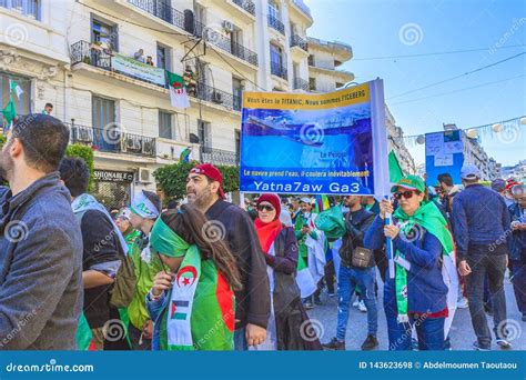Algerians Manifesting Against President Bouteflika Regime In Algiers