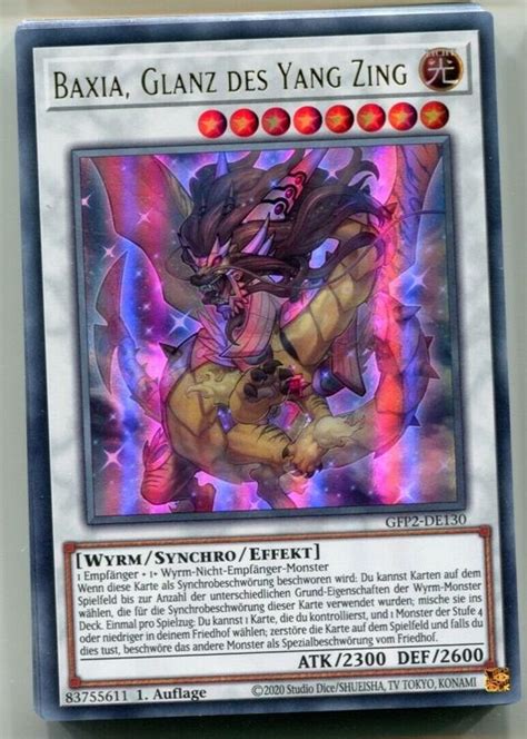 Yu Gi Oh Baxia Glanz Des Yang Zing Ultra Rare Gfp2 De130 Kaufen Auf