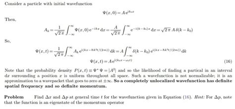 solved consider a particle with initial wavefunction 2 0