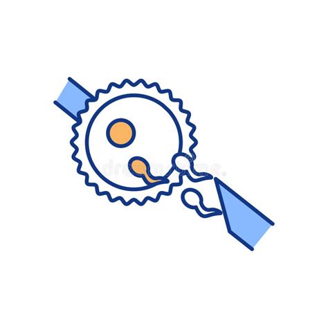 In Vitro Fertilization RGB Color Icon Stock Vector Illustration Of Logo Technology