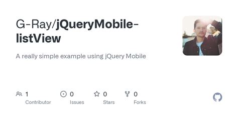 Github G Rayjquerymobile Listview A Really Simple Example Using Jquery Mobile