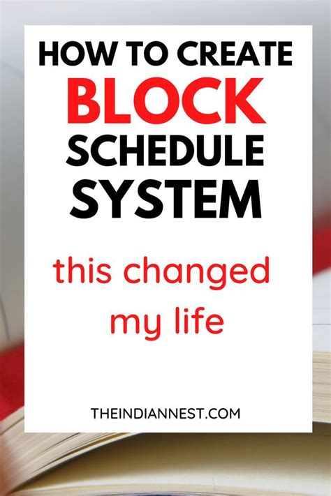 The Block Schedule That Makes Your Life Free From Chores Artofit