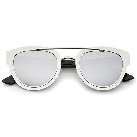 Modern Laser Cut Metal Crossbar Sunglasses Zerouv