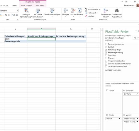 Pivottabelle Leer Excel Nervt
