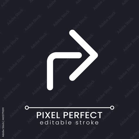 Forward Arrow Pixel Perfect White Linear Ui Icon For Dark Theme Social Network Repost Vector