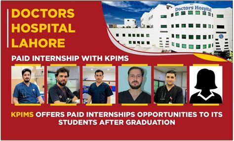 Kpims Announced Paid Internship Opportunity For Graduates At Doctor Hospital Lahore We Are