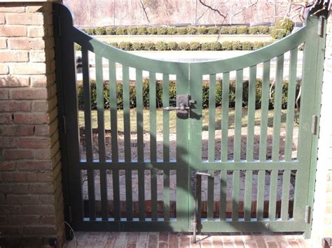Double Gate Hardware On Double Wooden Gate With Box Latch Traditional