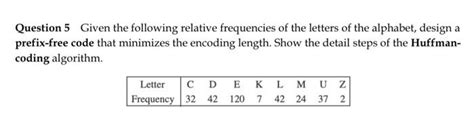 solved question 5 given the following relative frequencies