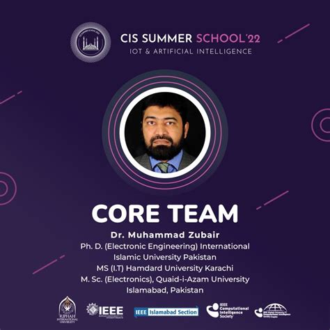 Ieee Riphah University Fc On Linkedin Dr Muhammad Zubair Is An