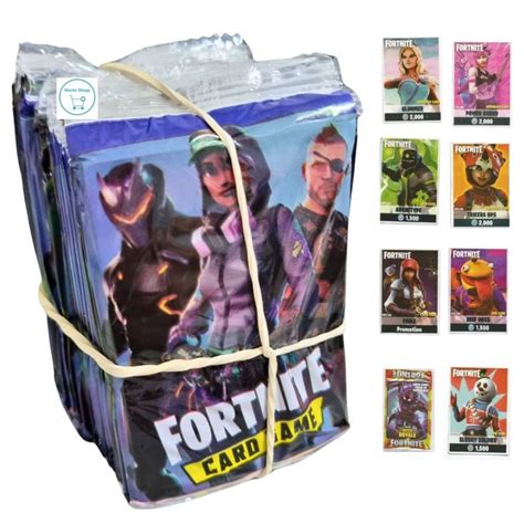 200 Cards Fortnite 50 Pacotes Fechados Cartinha Bafo Ou Bater