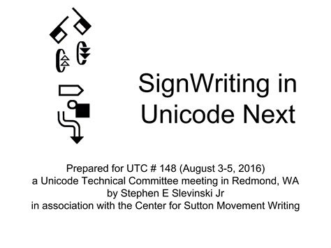 Signwriting In Unicode Next Ppt