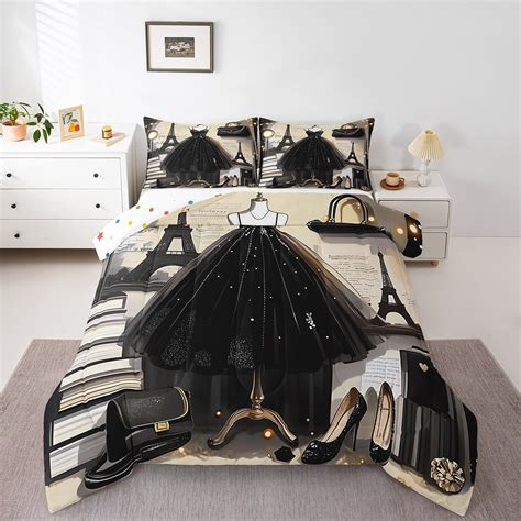 Fashion Dress Bedding Queen Size Fashion Girly Black Dress Comforter