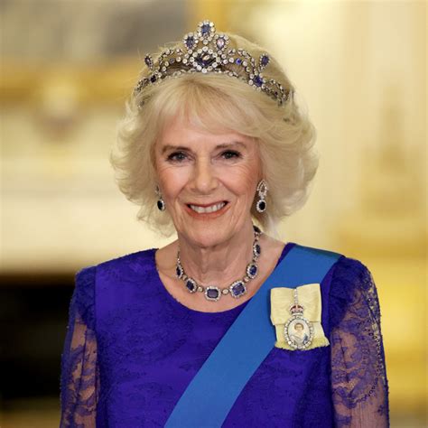 Queen Camilla Wears Queen Elizabeths Belgian Sapphire Tiara