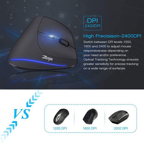 Echtpower Vertical Ergonomic Mouse Wirelessrechargeable Optical Usb