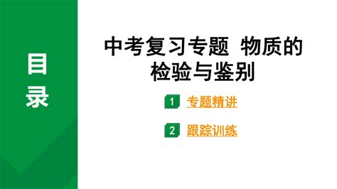 2024年化学中考复习专题： 物质的检验与鉴别 课件共17张ppt 21世纪教育网