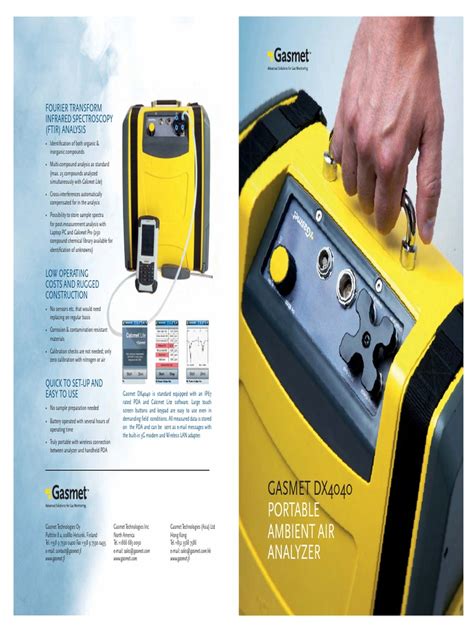Gasmet Dx4040 Portable Ambient Air Analyzer Download Free Pdf