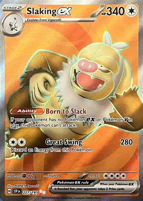 Pokemon Tcg VzÁcnÝ Slaking Ex Fullart 227191 Surging Sparks Aukro