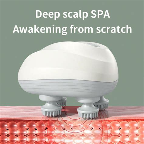 1pc Electric Scalp Massager Portable Rechargeable Head Massager With 4 Massage Claws