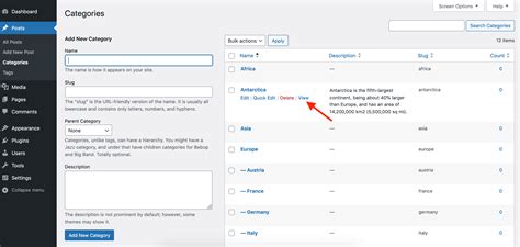 How To Add And Display Category Descriptions In Wordpress