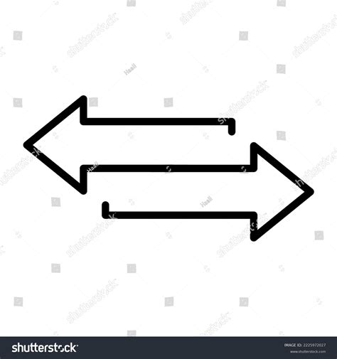 Right Left Linear Arrows Vector Arrows Stock Vector Royalty Free