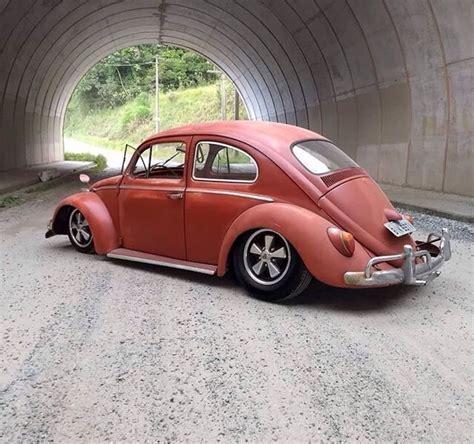 Vintage Vw Beetle In Tunnel