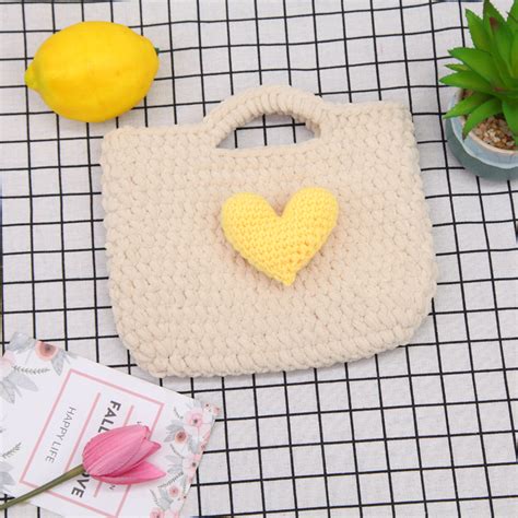 手工编织diy材料包自制钩针送女友夏季玩偶斜挎束口手工毛线包包 虎窝淘