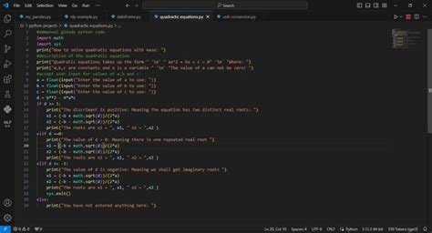 Emma Gidudu On Linkedin Solve Math Problems With Python Quadratic