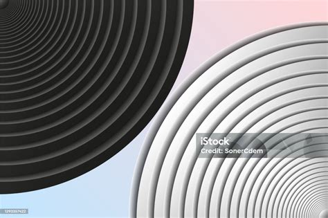 회색 및 검은색 그라데이션 컬러 원형 패턴의 벡터 일러스트레이션입니다 대비 템플릿 및 배경 개념 검은색에 대한 스톡 벡터 아트 및 기타 이미지 Istock