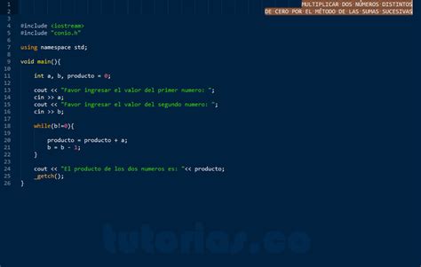 Ciclo While Visual C Producto Entre Dos Numeros Tutorias Co