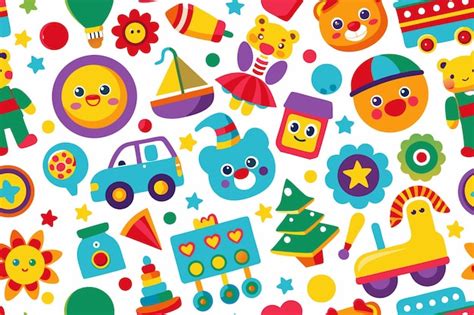 귀여운 아이들 스티커 세트 프리미엄 Ai 생성 벡터