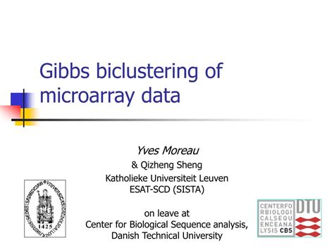 Ppt Gibbs Biclustering Of Microarray Data Powerpoint Presentation