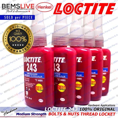 Loctite 243 The Original Thread Locking Adhesive 50ml Bolt And Nut Thread
