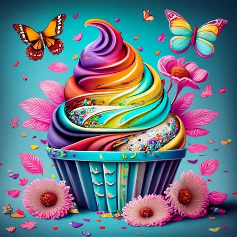 Premium Ai Image Row Of Ice Cream Scoops