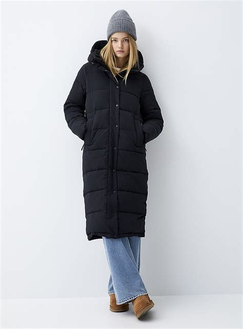 Long Soft Nylon Puffer Jacket Twik Womens Quilted And Down Coats