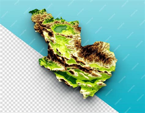 Premium Psd Madinah Map Shaded Relief Color Height Map On The Sea