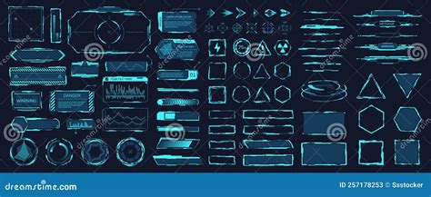 Scifi Elements Hud Screen Futuristic Science Element Mega Tech
