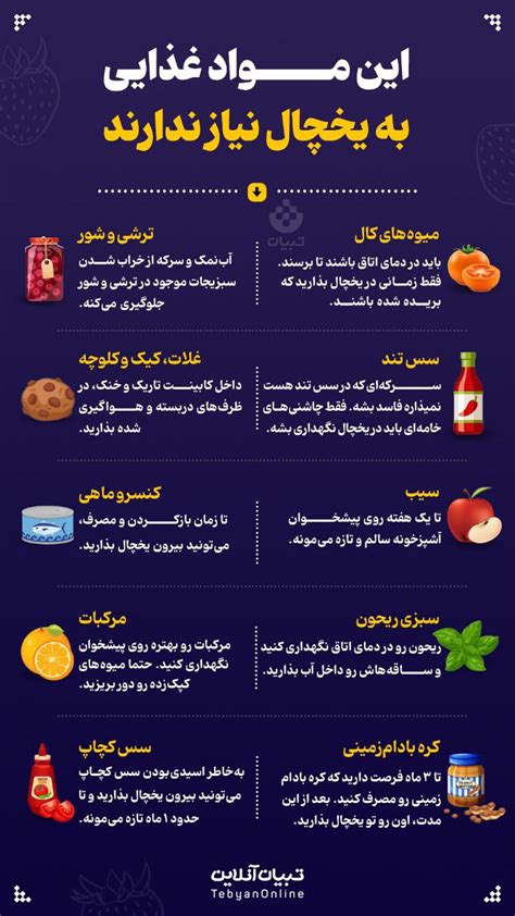 مشرق نیوز اینفوگرافیک این مواد غذایی به یخچال نیاز ندارند