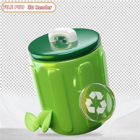 Bote De Basura 3d Archivo Psd Premium