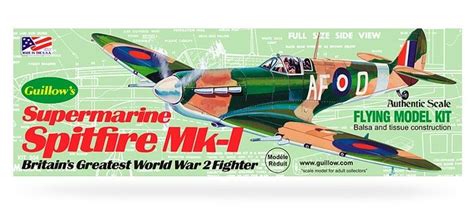 Guillows 504 Balsaflygplan Supermarine Spitfire Mk I Byggsats I Trä