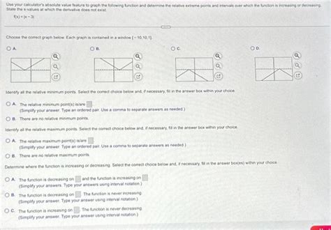 Solved Use Your Calculator S Absolute Value Feature To Graph Chegg