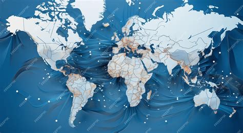 Premium Photo World Water Map Analysis In International Water Day
